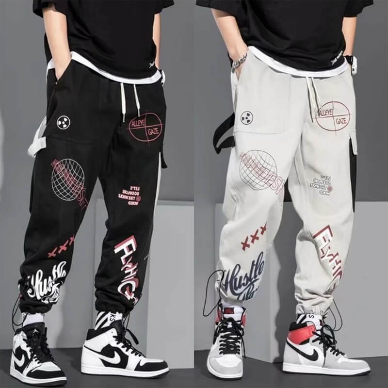 Chronos sweatpants black Japanese Graphic Streetwear pants – INFINIT STORE